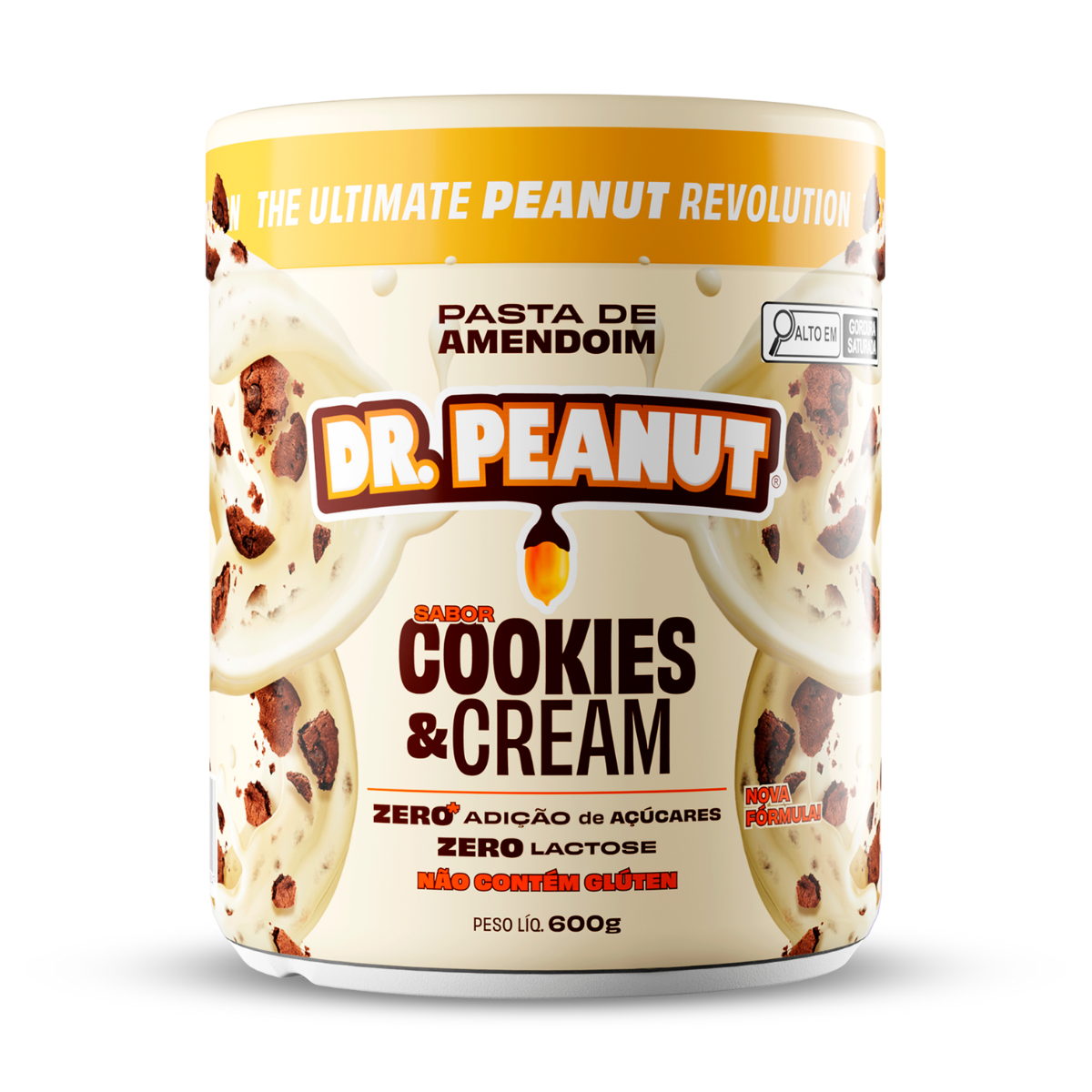 Manteiga de Amendoim Dr.Peanut Sabor Cookies & Cream com Whey Protein ...